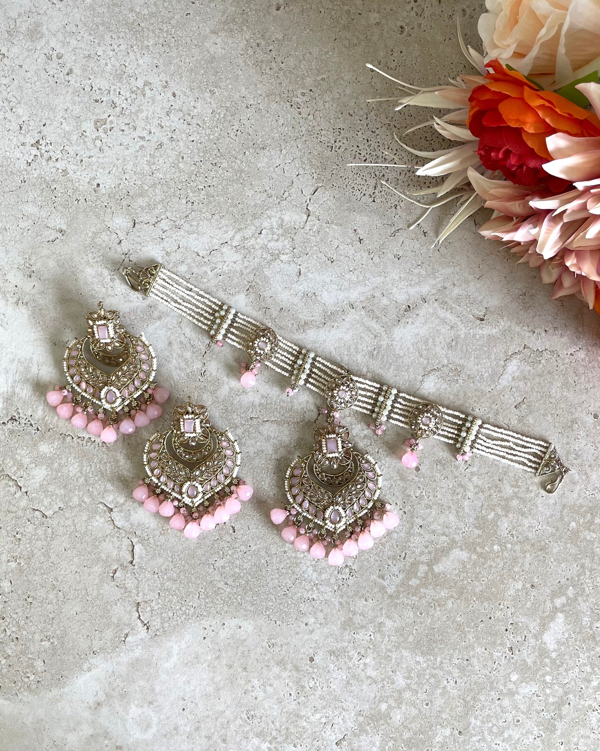 Inayat Tikka Set Light Pink – PKD The Label